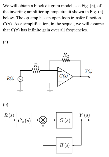 Solved We will obtain a block diagram model, see Fig. (b), | Chegg.com