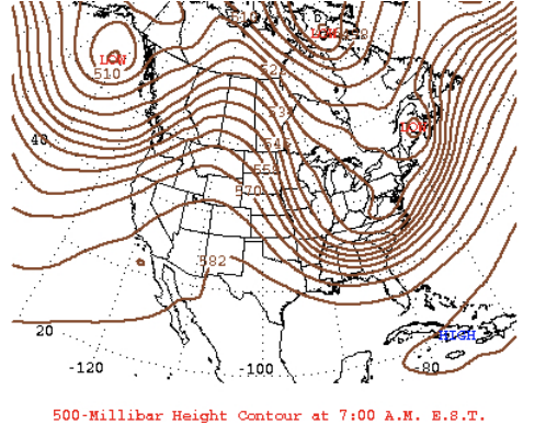 Solved The image at right shows the 500 mb pressure surface | Chegg.com