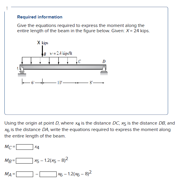 Solved Required information Give the equations required to | Chegg.com