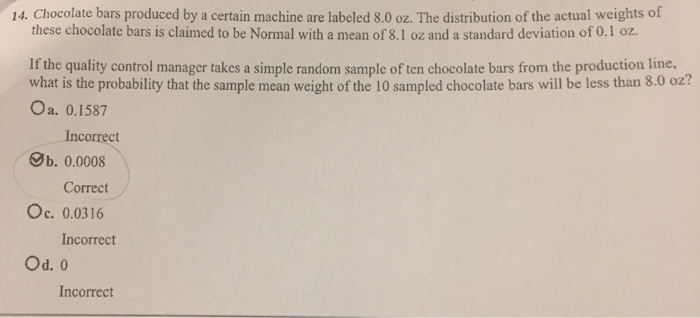 Solved 16. A population variable has a distribution with | Chegg.com