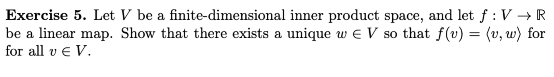 Solved Exercise 5. Let V be a finite-dimensional inner | Chegg.com