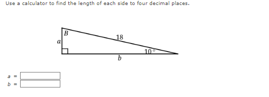 Solved Use a calculator to find the length of each side to | Chegg.com