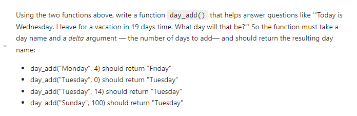 Solved Using the two functions above, write a function | Chegg.com