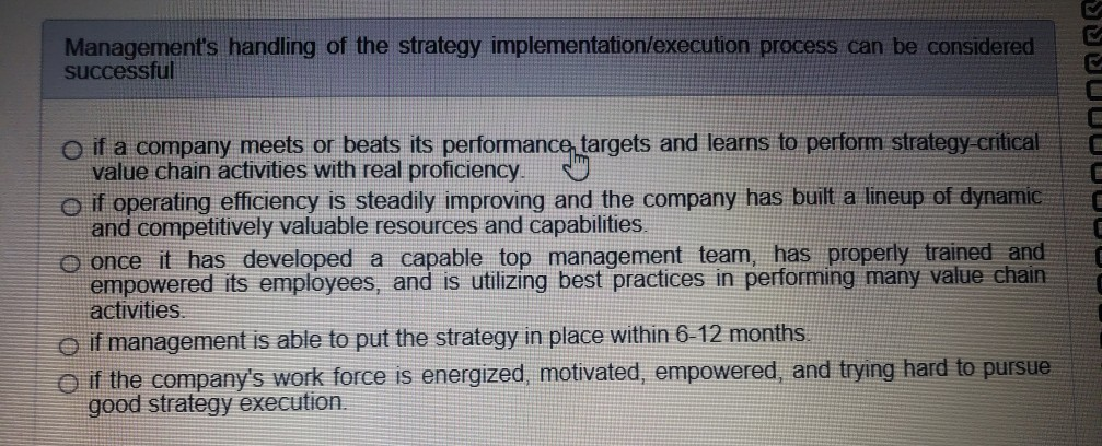 Solved The process of first creating and then developing and | Chegg.com