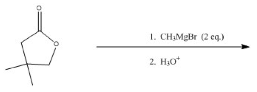 Solved 1. CH:MgBr (2 eq.) 2. H0+ | Chegg.com