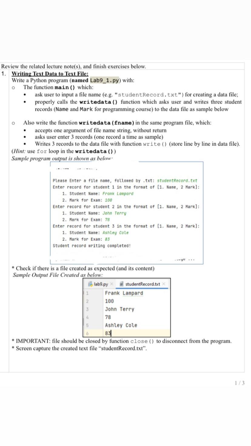Solved Review the related lecture note(s), and finish | Chegg.com