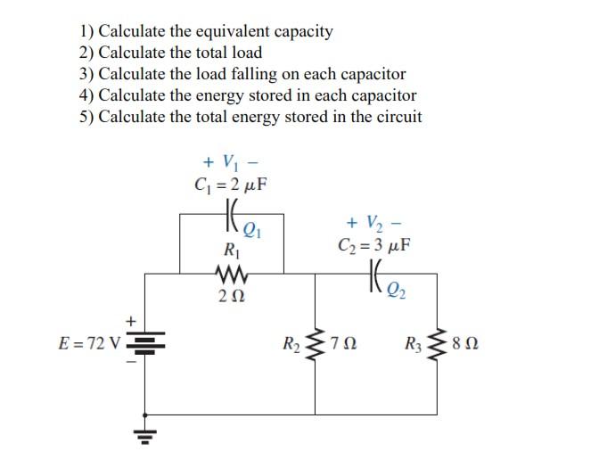 Solved 1) Calculate the equivalent capacity 2) Calculate the | Chegg.com
