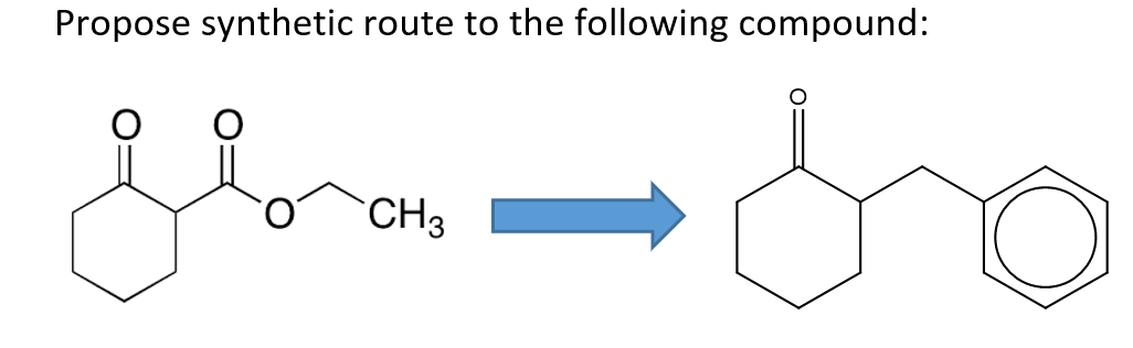 Solved Propose synthetic route to the following compound: | Chegg.com