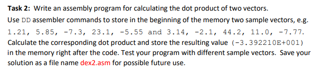 Solved Task 2: Write an assembly program for calculating the | Chegg.com