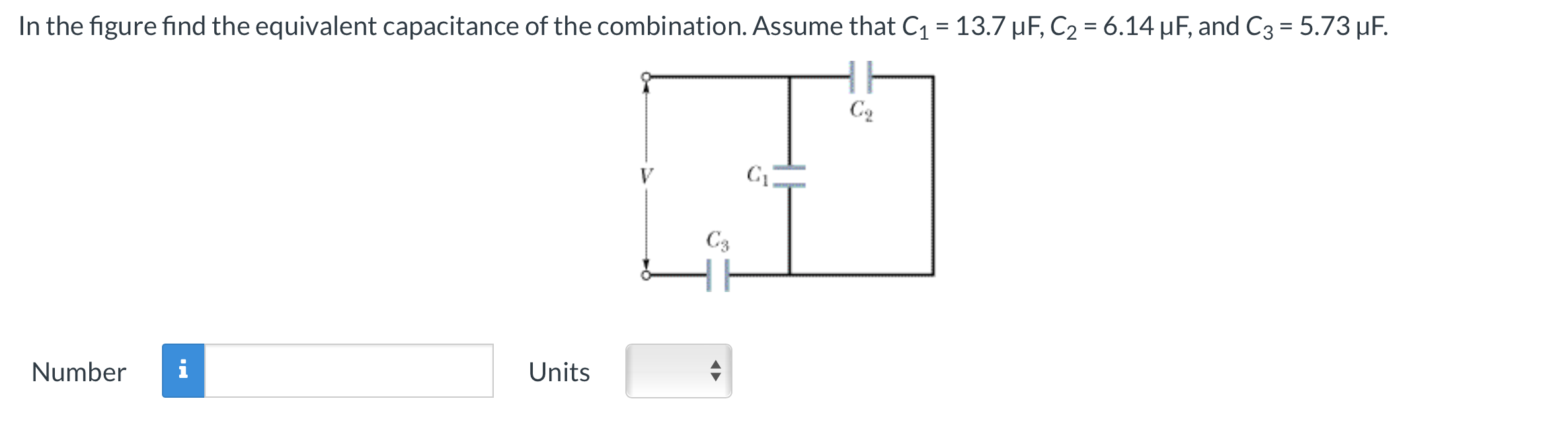 Solved of the combination. Assume that C1=13.7μF,C2=6.14μF, | Chegg.com