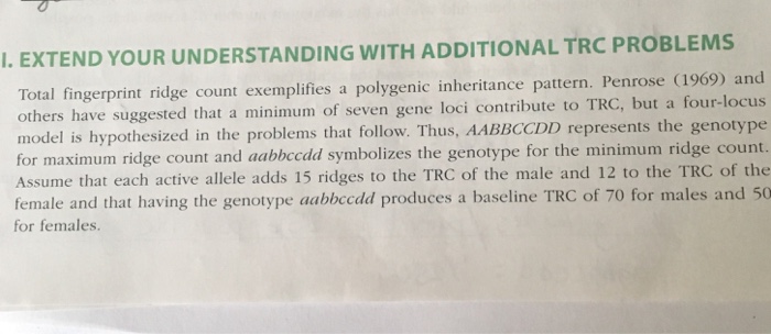 Solved l. ExTEND YouR UNDERSTANDING wITH ADDITIONAL TRC | Chegg.com