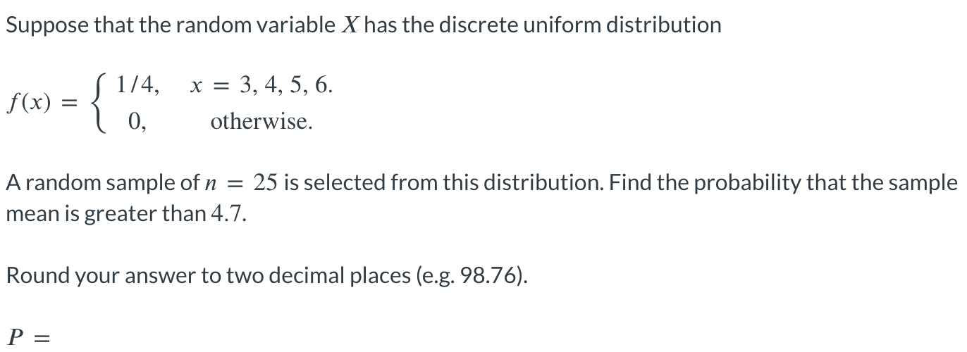 Solved Suppose that the random variable X has the discrete | Chegg.com