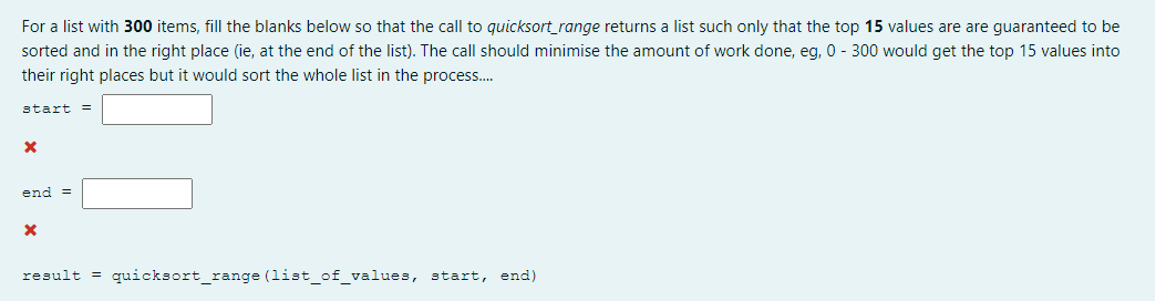 Solved This is Python question regarding quicksort. | Chegg.com