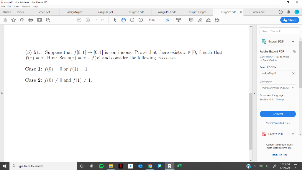 Solved X assign20.pat - Adobe Acrobat Reader DC File Edit | Chegg.com