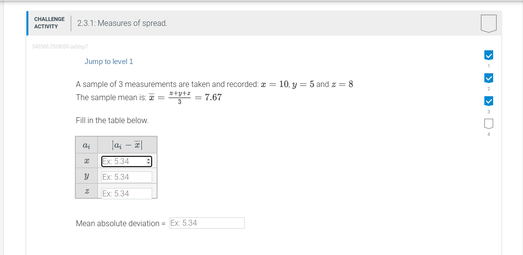 Solved Jump to level 1A sample of 3 ﻿measurements are taken | Chegg.com