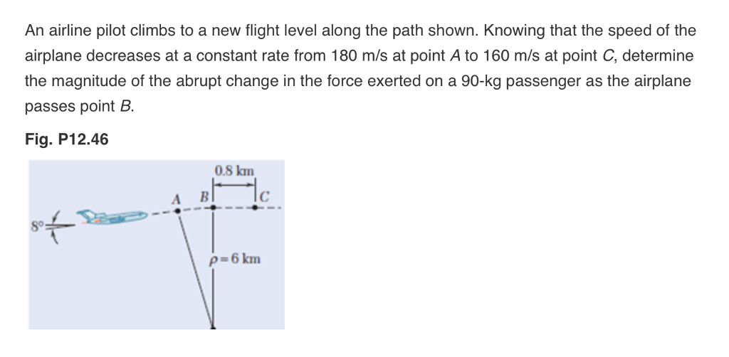 Solved An airline pilot climbs to a new flight level along | Chegg.com