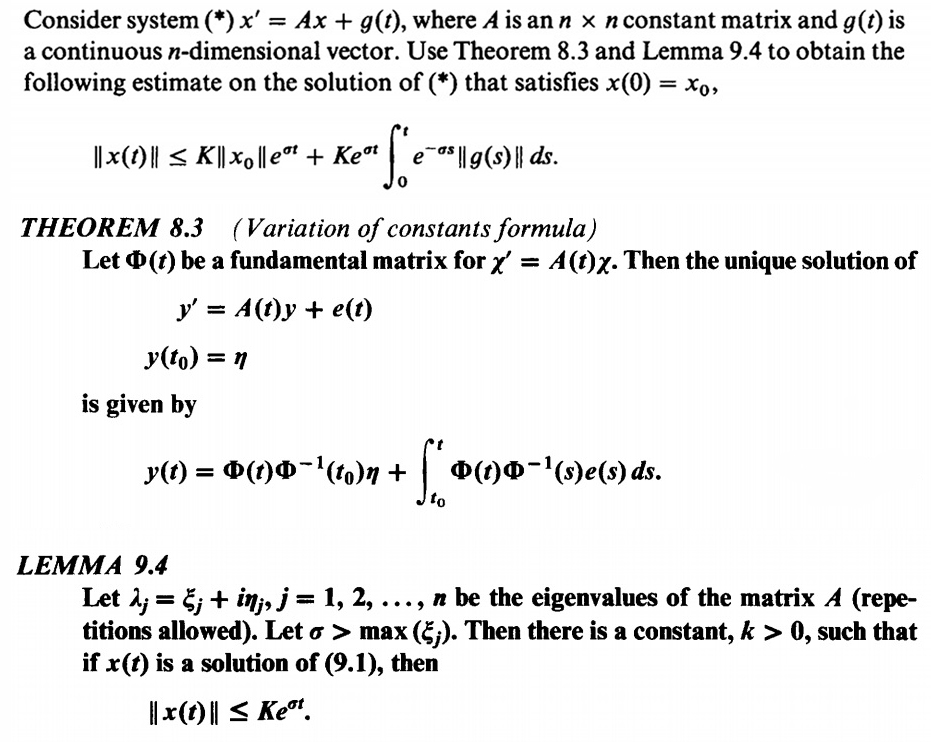 Solved Consider System X Ax Gt Where A Is An N X N 
