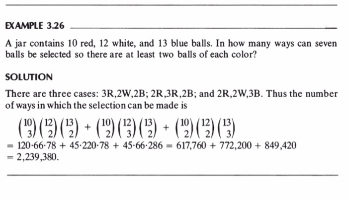 Solved EXAMPLE 3.26 A jar contains 10 red, 12 white, and 13 | Chegg.com