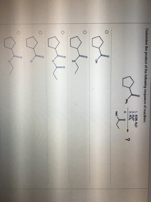 Solved Determine The Product Of The Following Sequence Of