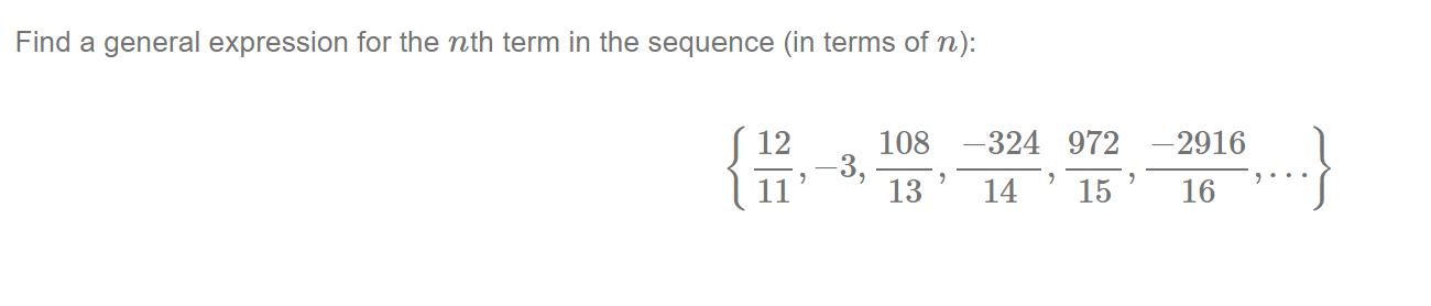 Find a general expression for the nth term in the | Chegg.com