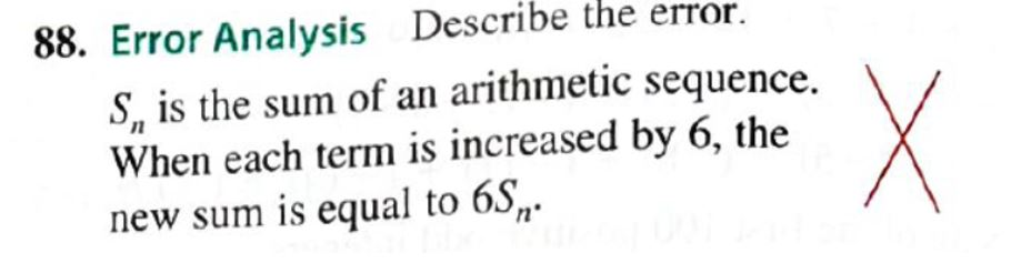Solved 88. Error Analysis Describe the error. S, is the sum | Chegg.com