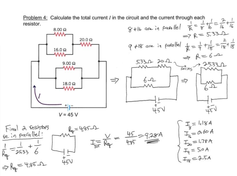 Solved Problem 4: Calculate the total current I in the | Chegg.com