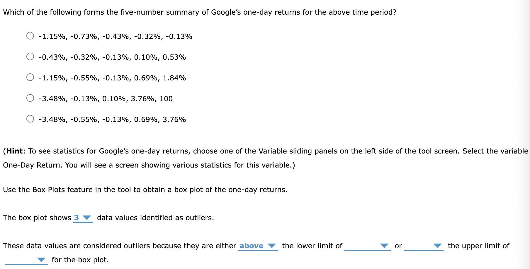 7. Exploratory data analysis - The five-number | Chegg.com