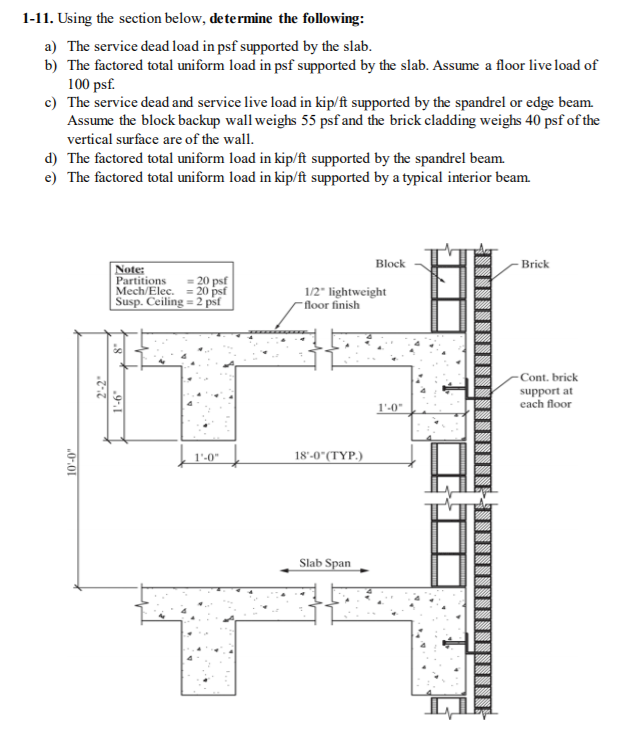 Solved 1-11. Using the section below, determine the | Chegg.com