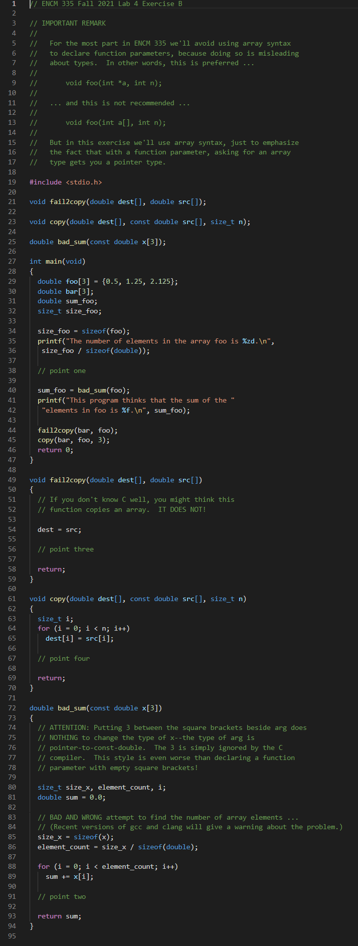 Figure 5: Example program related to Exercise B, with | Chegg.com
