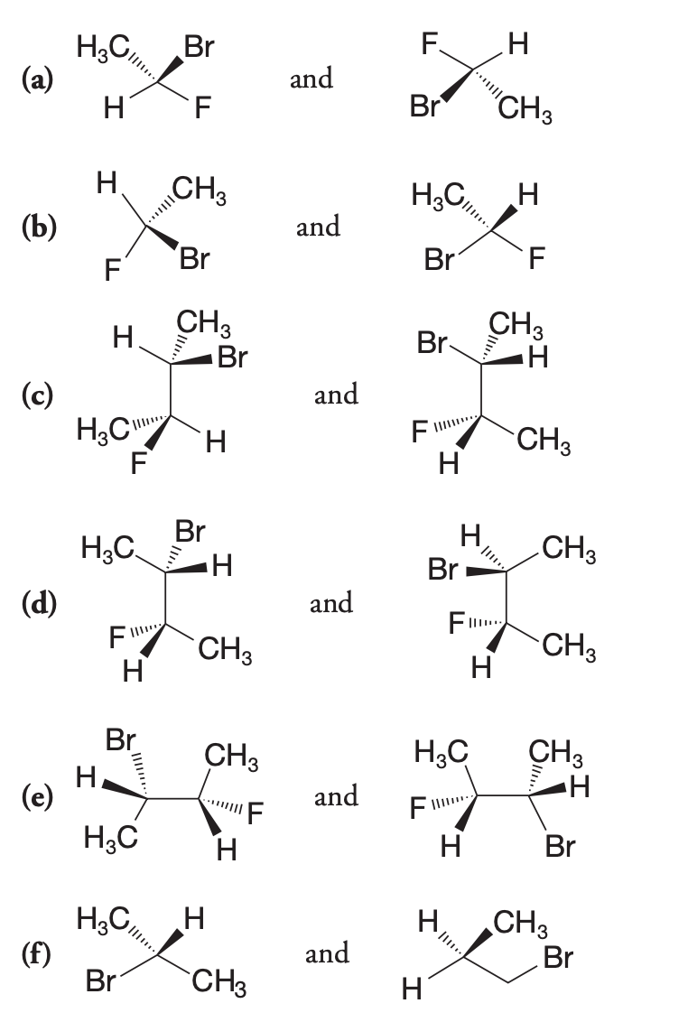 Solved 5.40 Consider the following pairs of structures. | Chegg.com