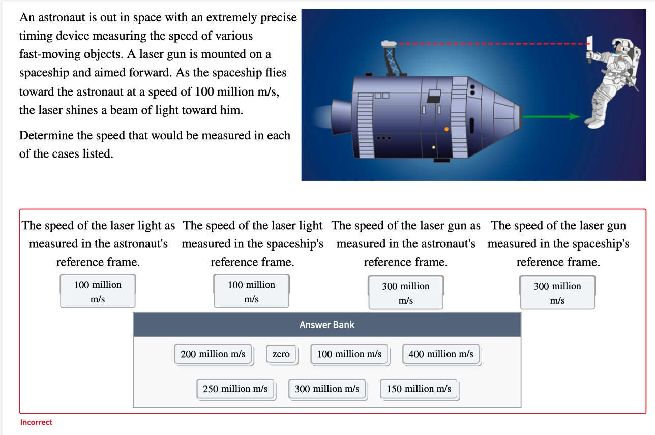 Solved An astronaut is out in space with an extremely | Chegg.com