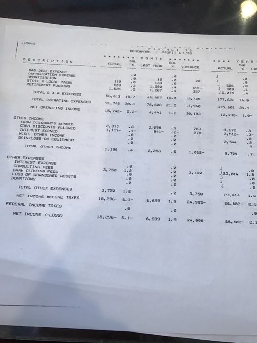 Solved This is the balance sheet and the P/L for a fake | Chegg.com