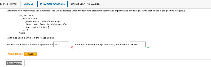 Solved . [1/2 points) DETAILS PREVIOUS ANSWERS EPPDISCMATH5 | Chegg.com