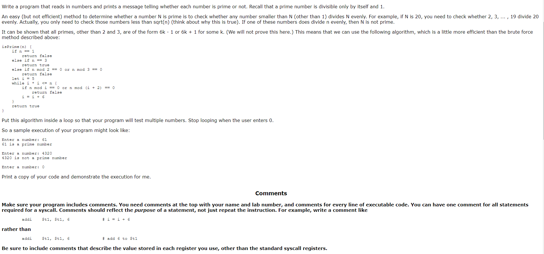 Solved method described above: isprime (n){ if n==1 return | Chegg.com
