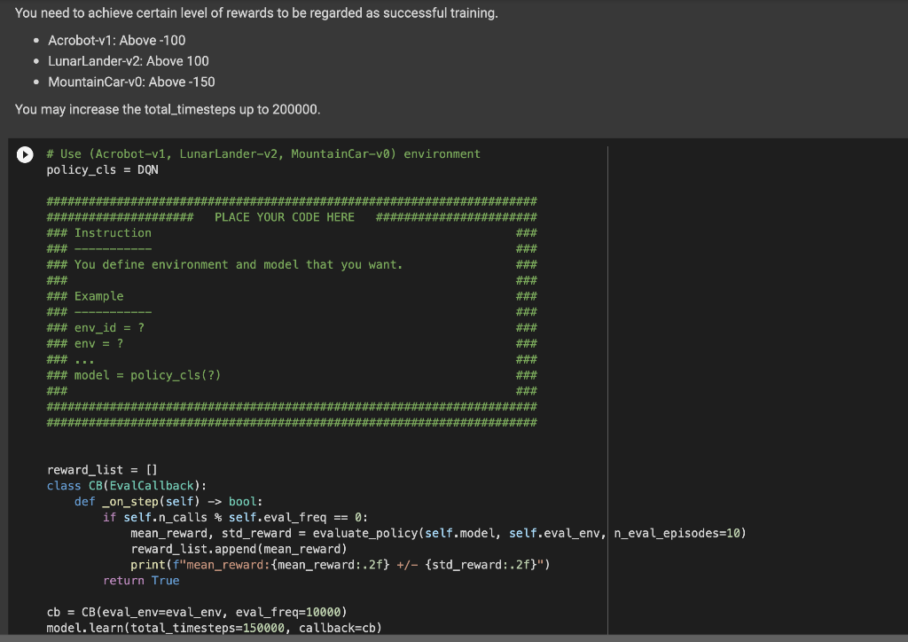 2 Deep Q-learning with Applications [20 pts] In this | Chegg.com