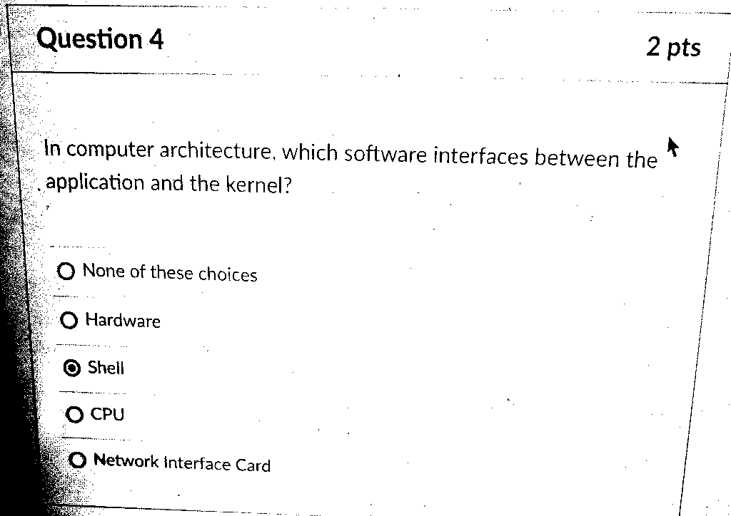 Solved In computer architecture, which software interfaces | Chegg.com