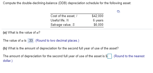 Solved Compute the double-declining-balance (DDB) | Chegg.com