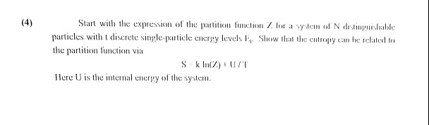 Solved Start with the expression of the partition function | Chegg.com