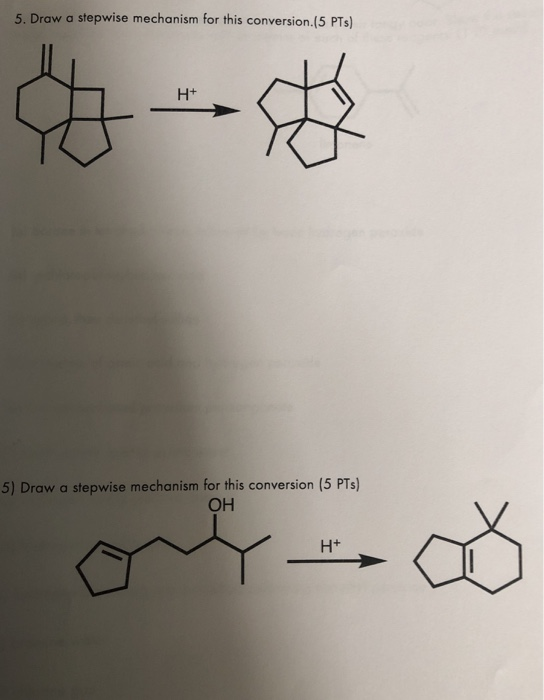 Solved 5. Draw a stepwise mechanism for this conversion.(5 | Chegg.com