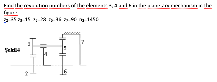 Solved Find the revolution numbers of the elements 3, 4 and | Chegg.com