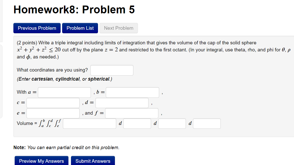 Solved Homework8: Problem 5 Previous Problem Problem List | Chegg.com