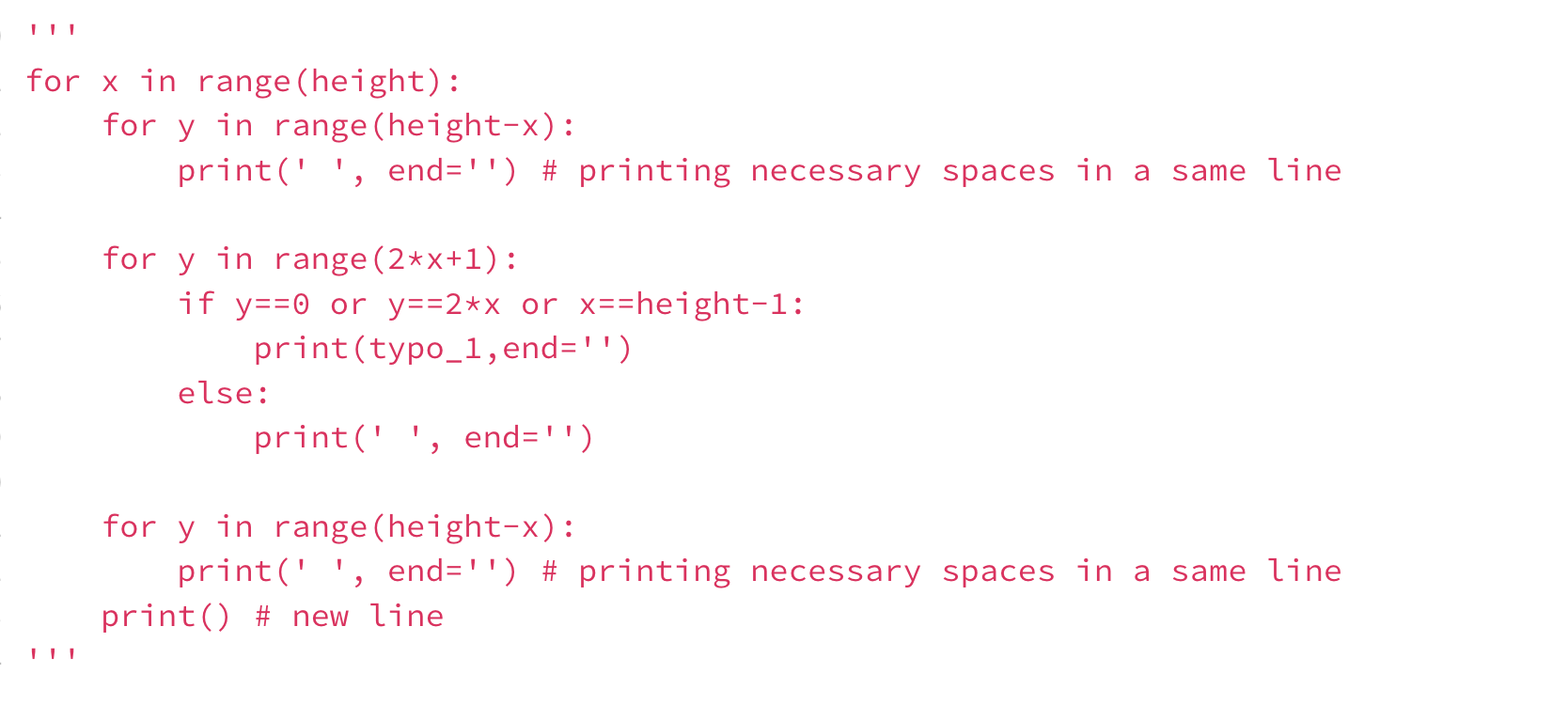 Solved III for x in range (height): for y in range | Chegg.com