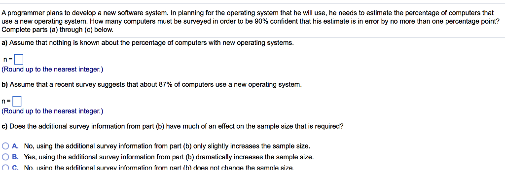 Solved A programmer plans to develop a new software system. | Chegg.com