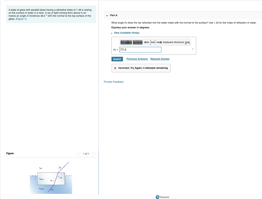 Solved A plate of glass with parallel faces having a | Chegg.com