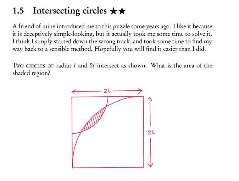 Solved 1.5 Intersecting circles ** A friend of mine | Chegg.com