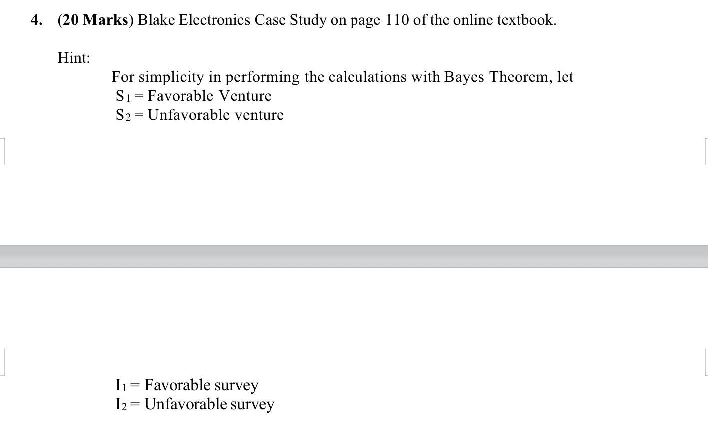 (20 Marks) Blake Electronics Case Study on page 110 | Chegg.com