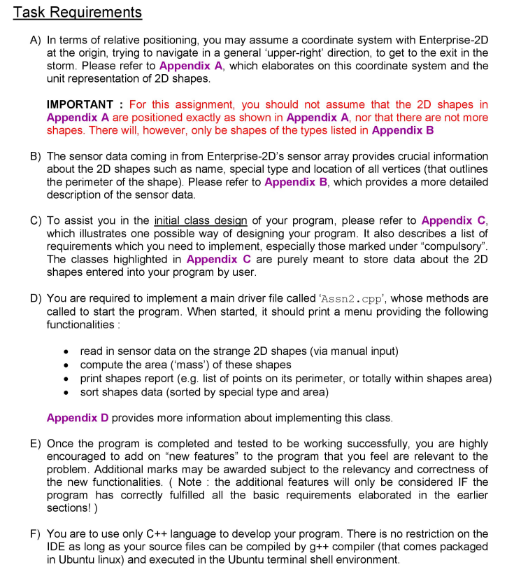 Solved Assignment 2: A C++ application where the requirement | Chegg.com