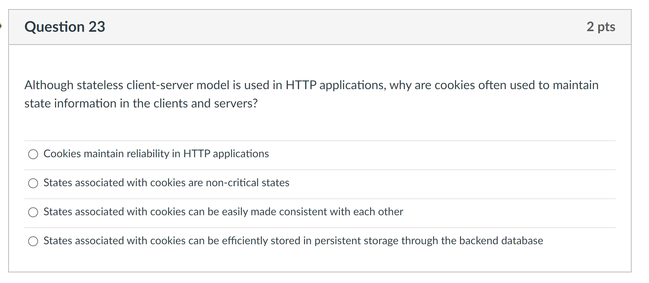 Solved Although Stateless Client Server Model Is Used In 8569