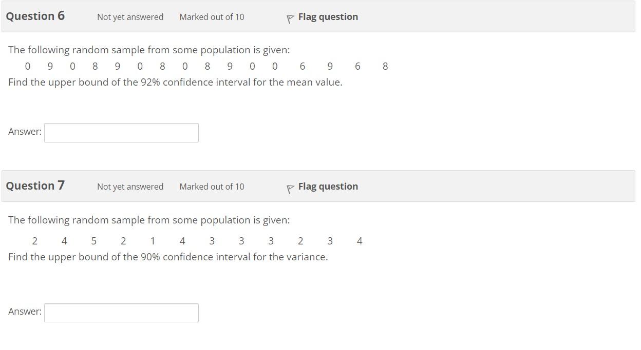 Solved The following random sample from some population is | Chegg.com