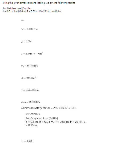 Compare these hand calculations of the safety factor | Chegg.com